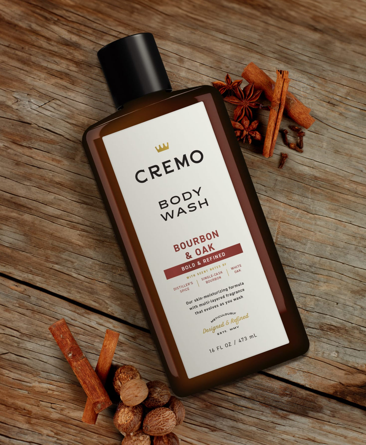 Bourbon & Oak Body Wash for Men | Cremo