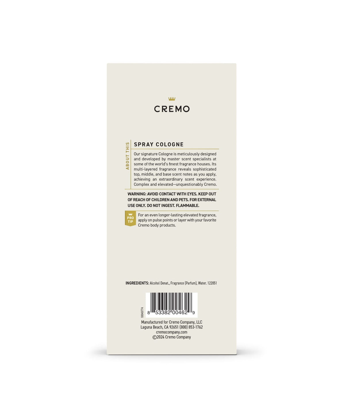 Men's Bourbon & Oak Spray Cologne | Cremo