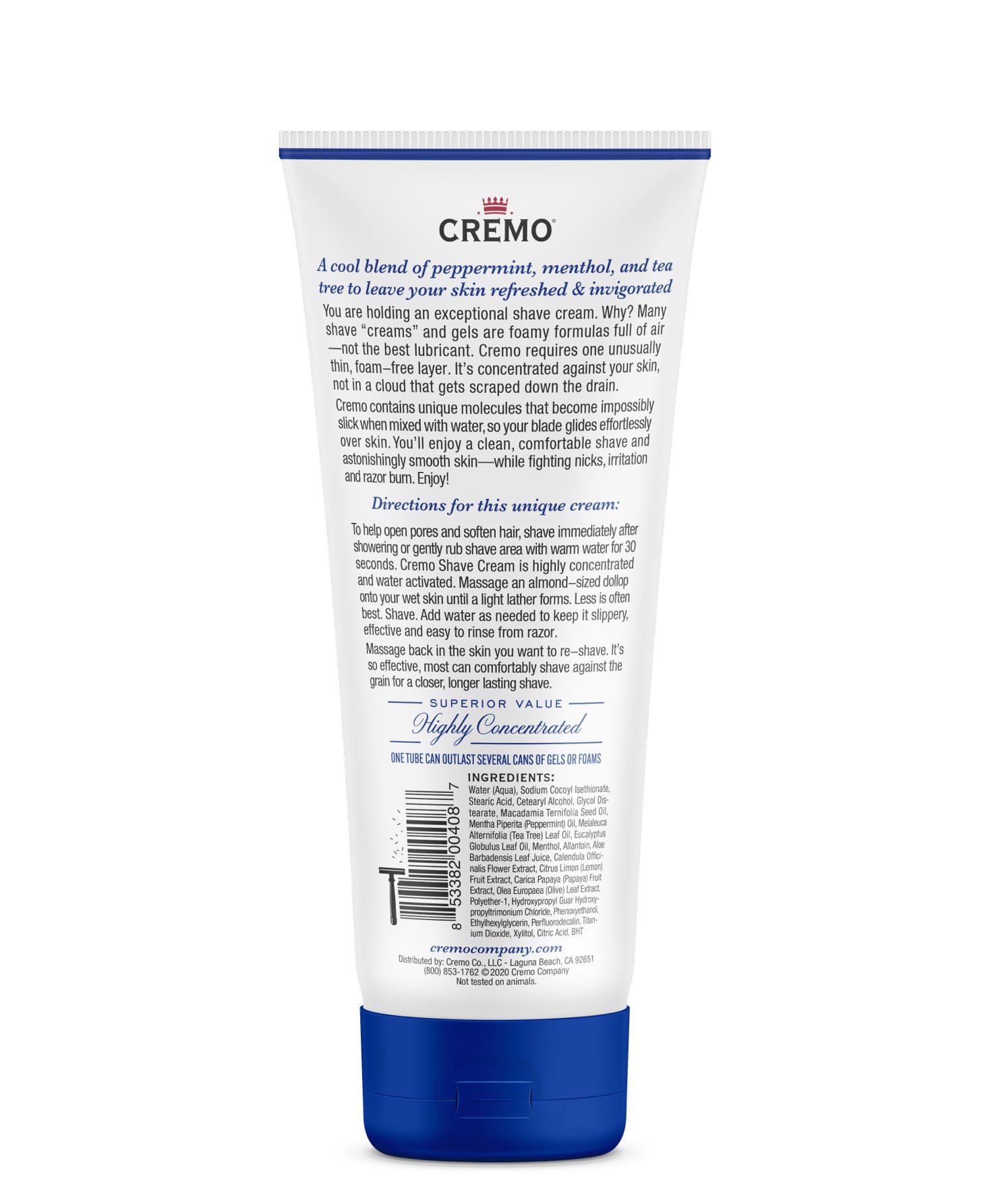 Cooling Shave Cream - Menthol Shaving Cream with Tea Tree Oil | Cremo